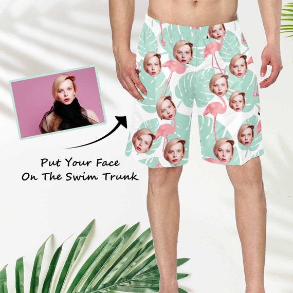 Custom Face Swim Trunk for Man Personalized Swim Shorts With | Etsy