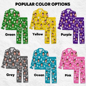 Custom Face and Name Baseball Pajamas,personalized LA Baseball Pajamas ...