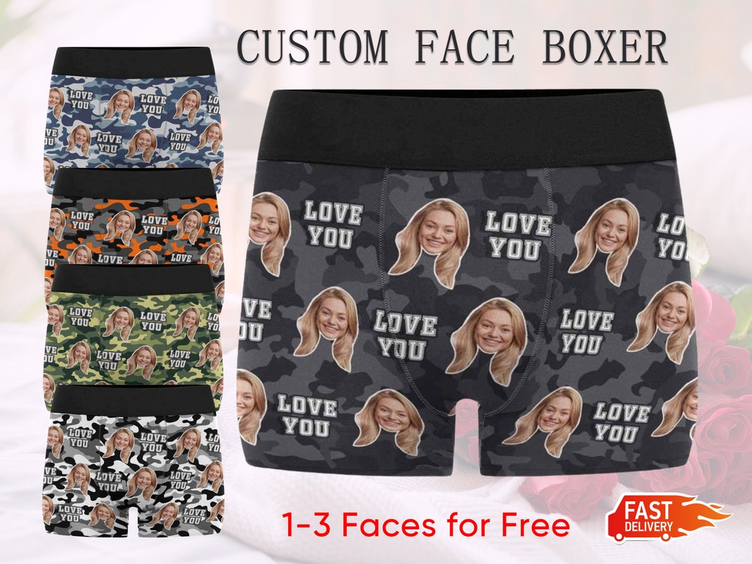 Personalized Valentine's Day Gifts for Him/men,custom Face Boxers,love ...