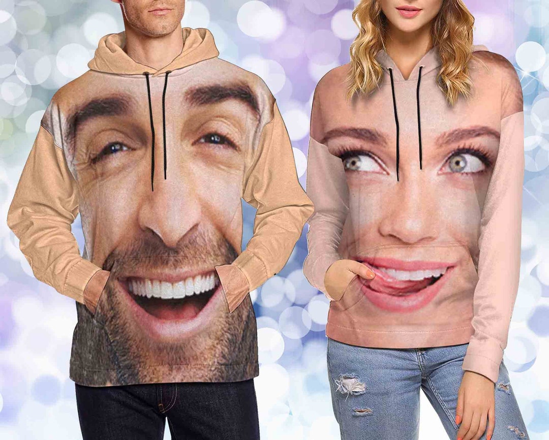 Personalized Photo Hoodie: Custom Face Print, Funny Couple Gift - Etsy