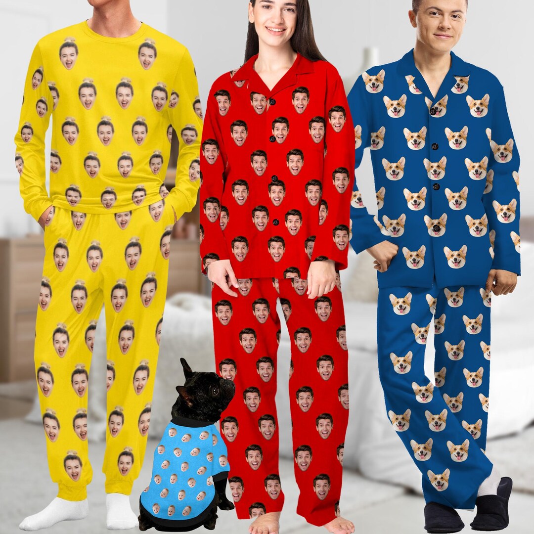 Custom Face Pajama Set: Personalized Photo Pajamas - Etsy