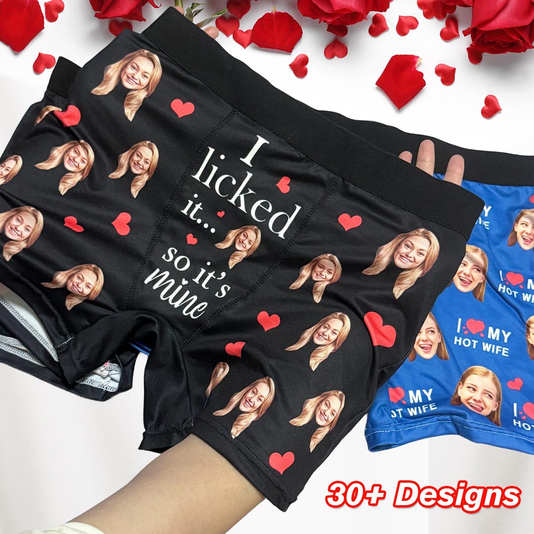 Custom Face Boxer Briefs, Personalized Photo Underwear, Valentine's Day ...