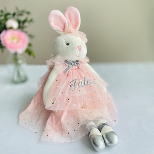 Personalized Bunny, Easter Bunny Rabbit, Baby Gift, Ballerina Bunny ...