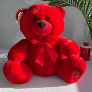 Personalized Teddy Bear Extra Large Stuffed Bear Toy Red Teddy Bear ...