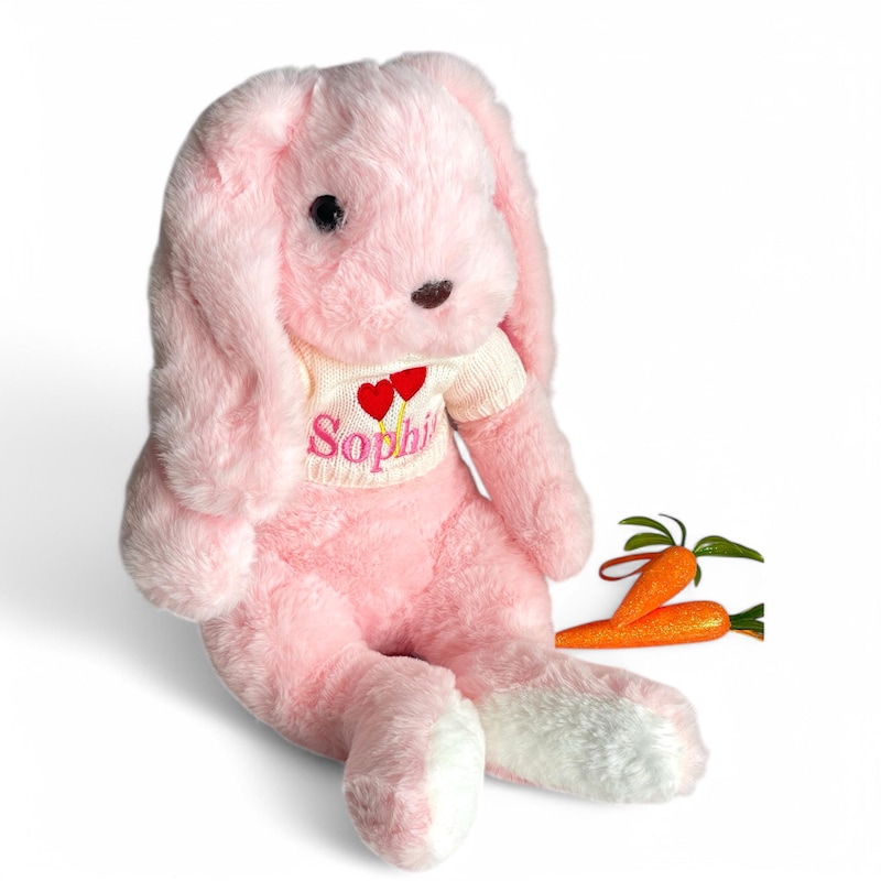 Pink Rabbit Plush Toy - Etsy