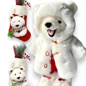 Polar Bear Stuffed Animal by Eliela Toys, Realistic Polar Bear 18 ...