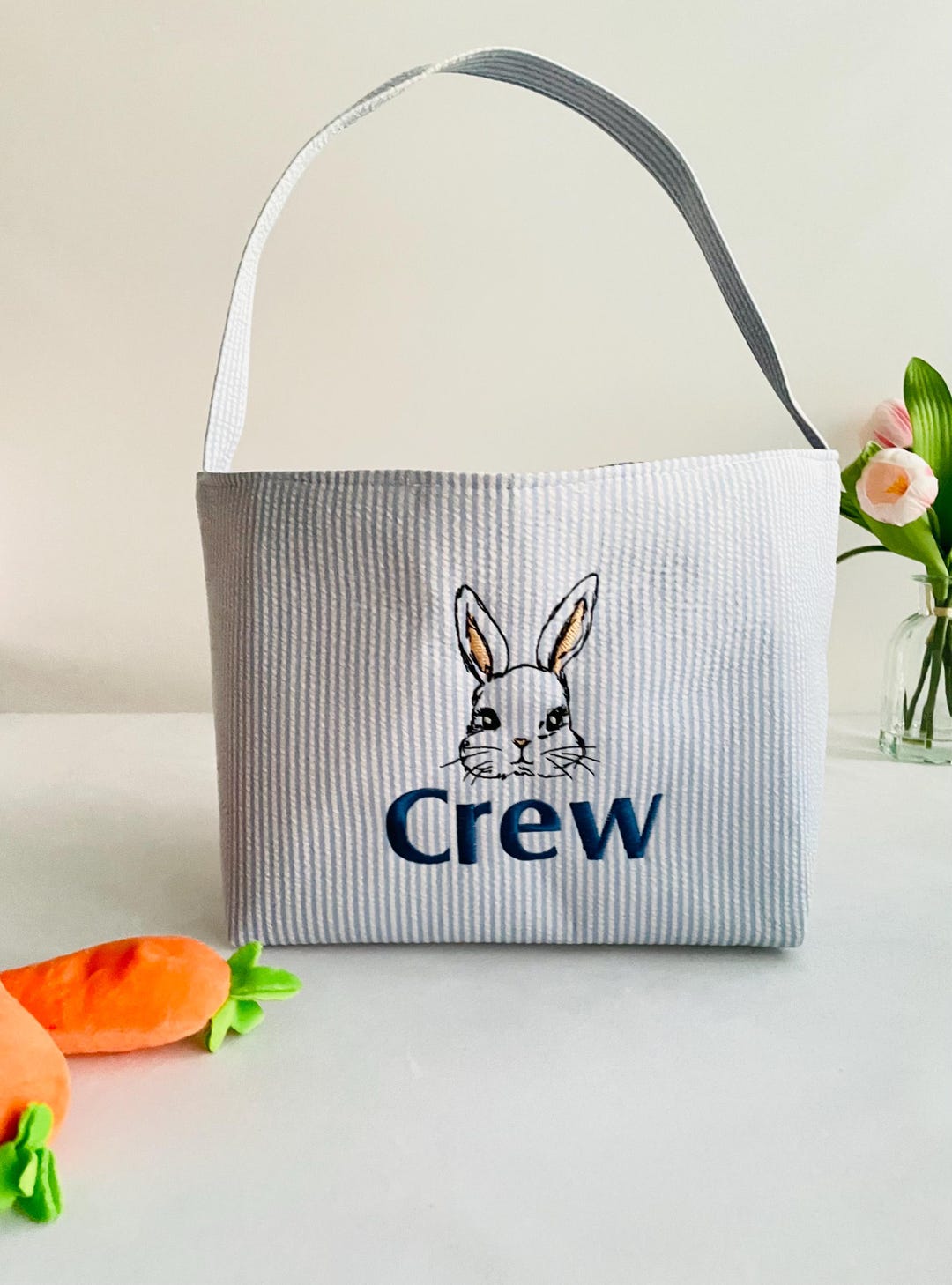 Easter Basket Personalized, Embroidered Easter Basket With Name ...