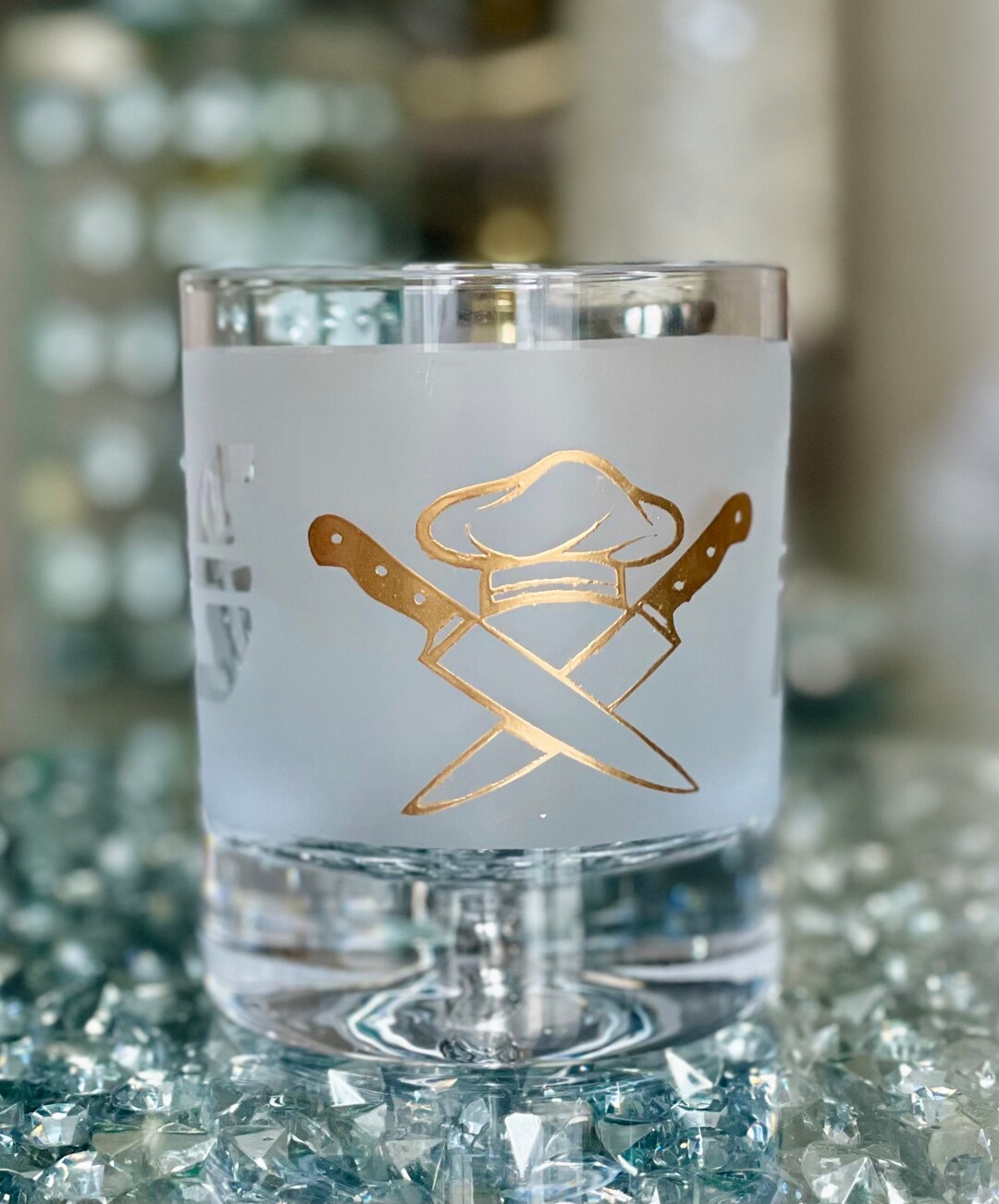 Etched Personalized CHEF Whiskey Glass, Glass for Chef, Gift for Cook ...