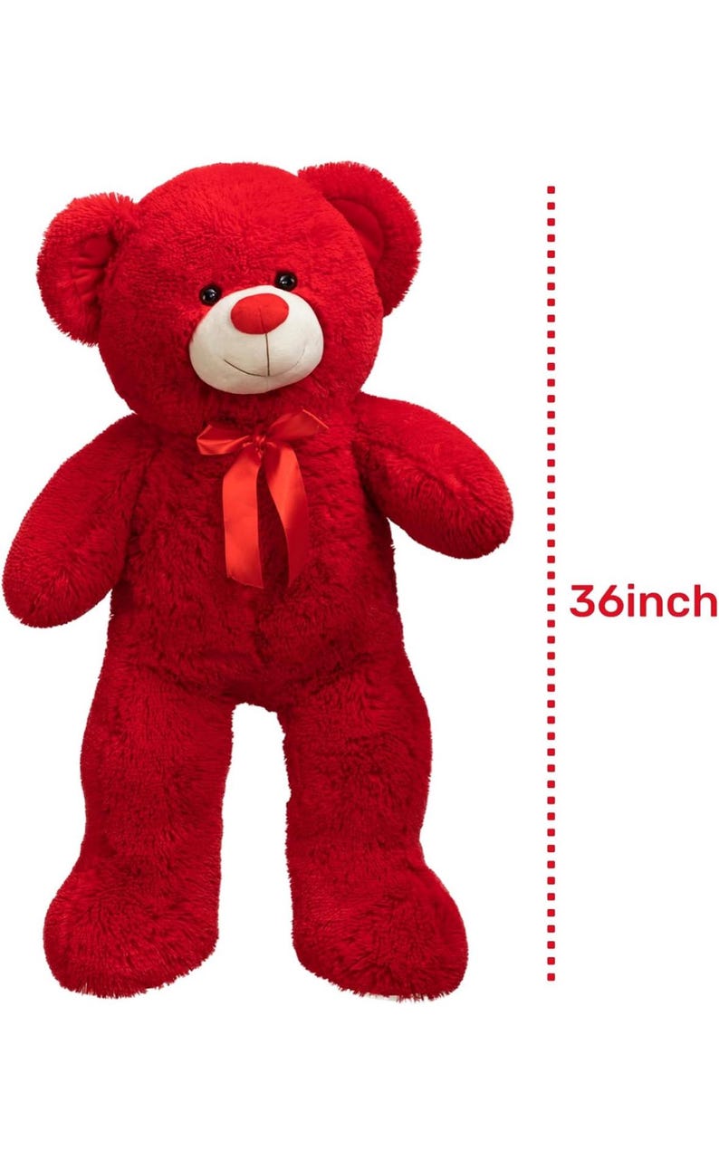 Personalized Teddy Bear Extra Large Stuffed Bear Toy Red Teddy Bear ...