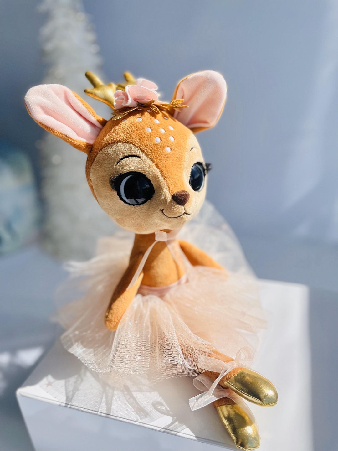 Ballerina Doll Personalized, Nina Ballerina the Deer, Fawn, Reindeer ...
