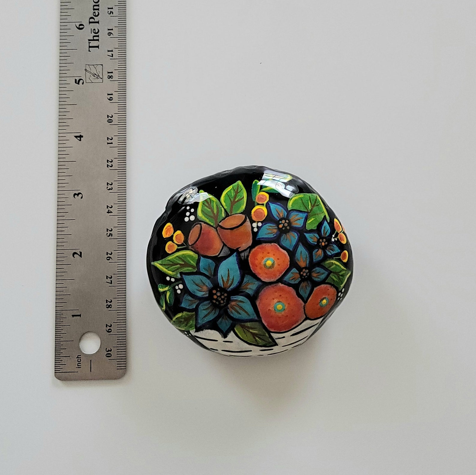 Flower Bouquet Hand Painted Stone - Etsy