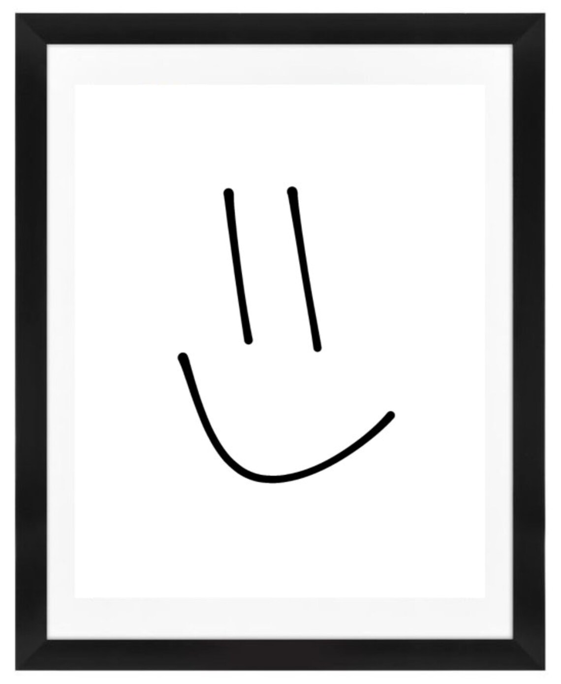 Trendy Smile Wall Art. Smiley Printable. Art Print. Simple Smile ...