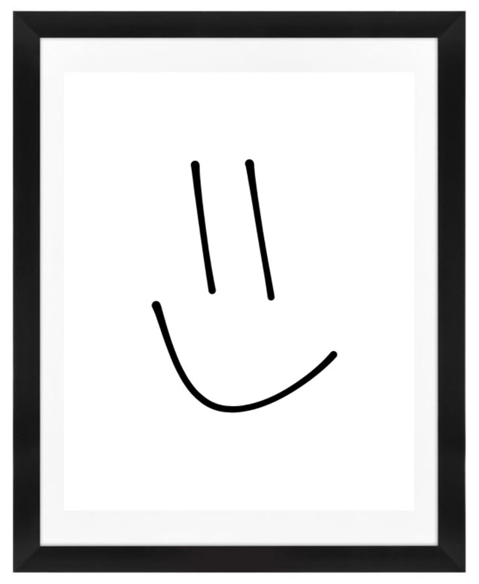 Trendy Smile Wall Art. Smiley Printable. Art Print. Simple Smile ...