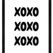 Trendy XOXO White & Black Wall Art. XOXO Printable. Art Print. XOXO ...