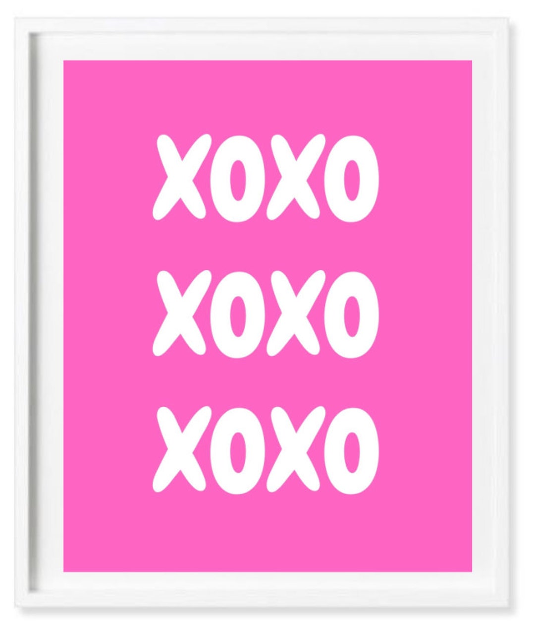 Trendy XOXO Pink Wall Art. XOXO Printable. Art Print. Pink Poster. Dorm ...