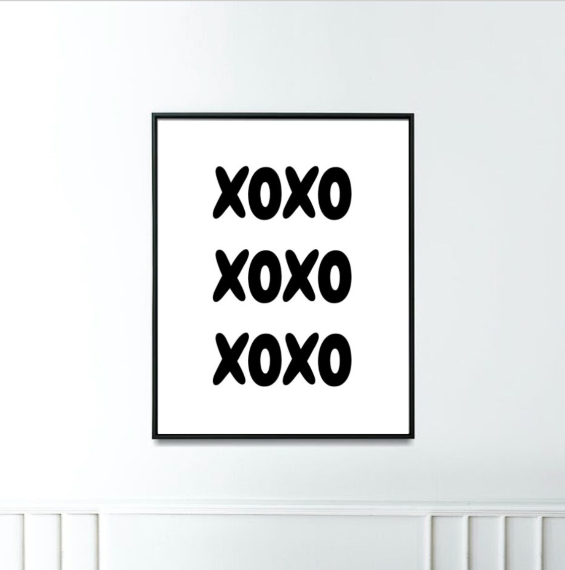 Trendy XOXO White & Black Wall Art. XOXO Printable. Art Print. XOXO ...