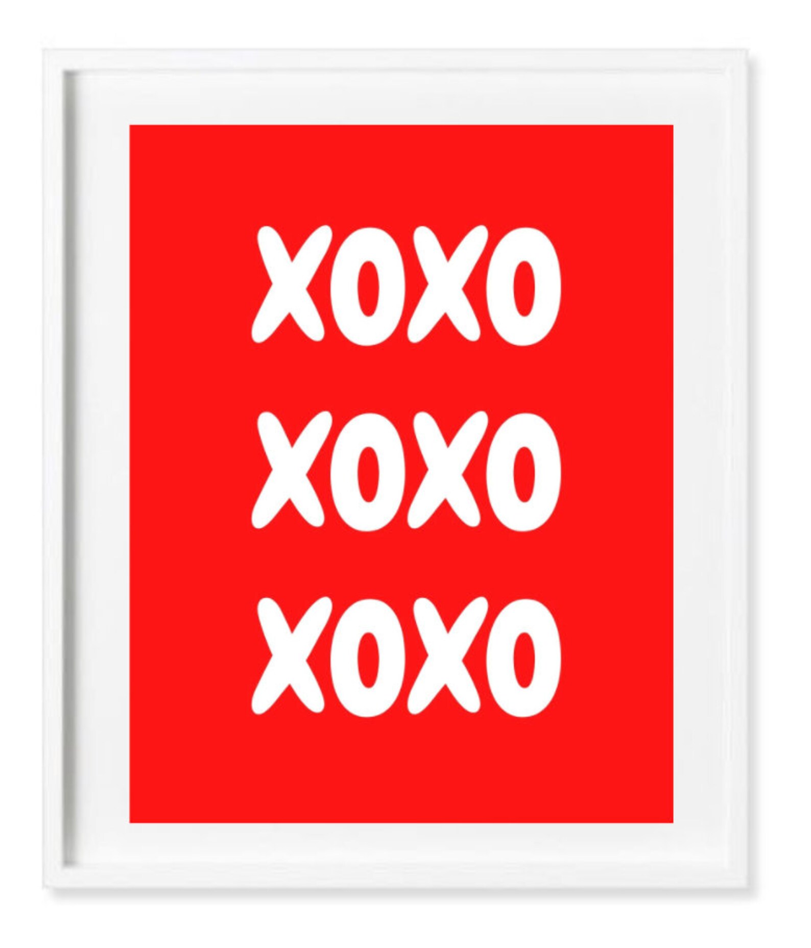 Trendy XOXO Red Wall Art. XOXO Printable. Art Print. Red Poster. Dorm ...