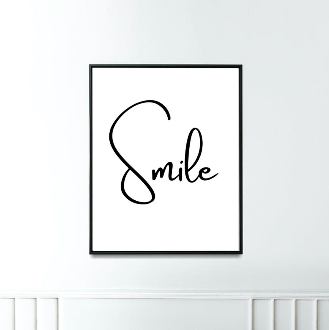 Smile Wall Art. Smile Printable. Art Print. Inspirational Wall Art ...