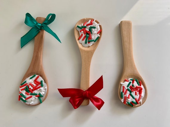 Mini Wooden Spoons Christmas Tiered Tray Decor Coffee Bar | Etsy