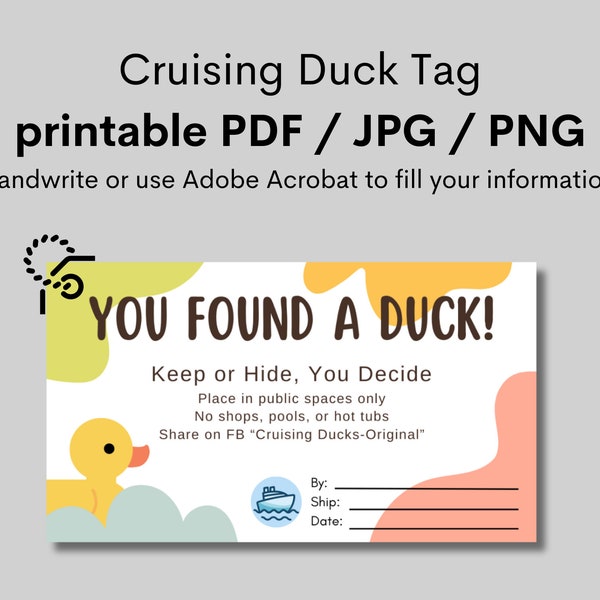 Cruising Duck Labels - Etsy