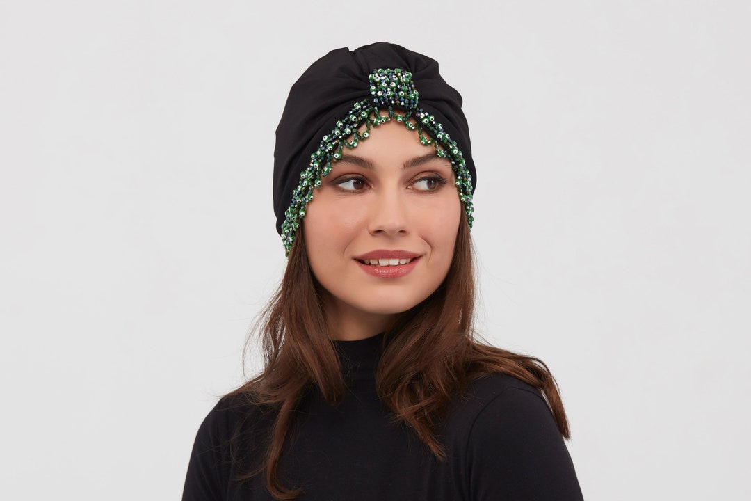 Evil Eye Jeweled Turban Handmade Trendy Chic New Original Exclusive - Etsy