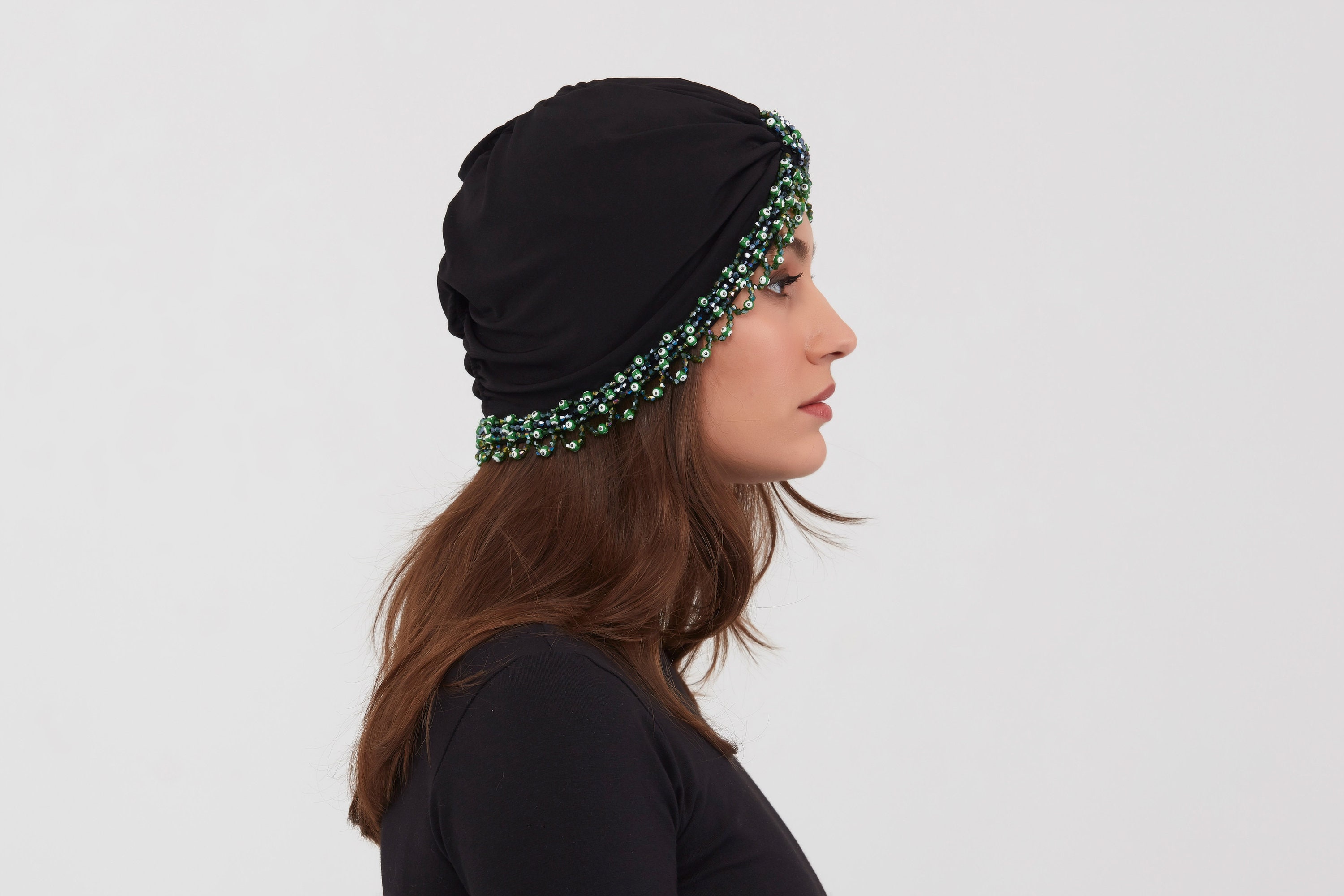 Evil Eye Jeweled Turban Handmade Trendy Chic New Original Exclusive - Etsy