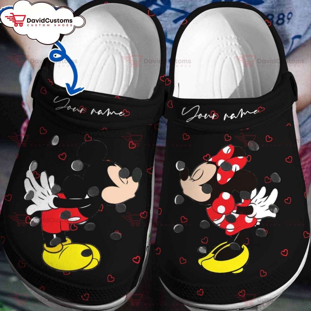 Customized Disney Style Personalized Mickey Minnie 3D Clog Shoes ...