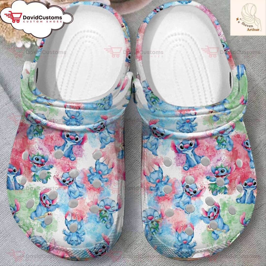 Disney Cartoon Floral Stitch Lilo Clogs for Animated Fun Style ...