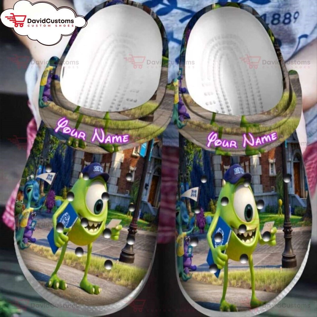 Characters Monsters Inc University Pixar Disney New ,custom Clogs ...