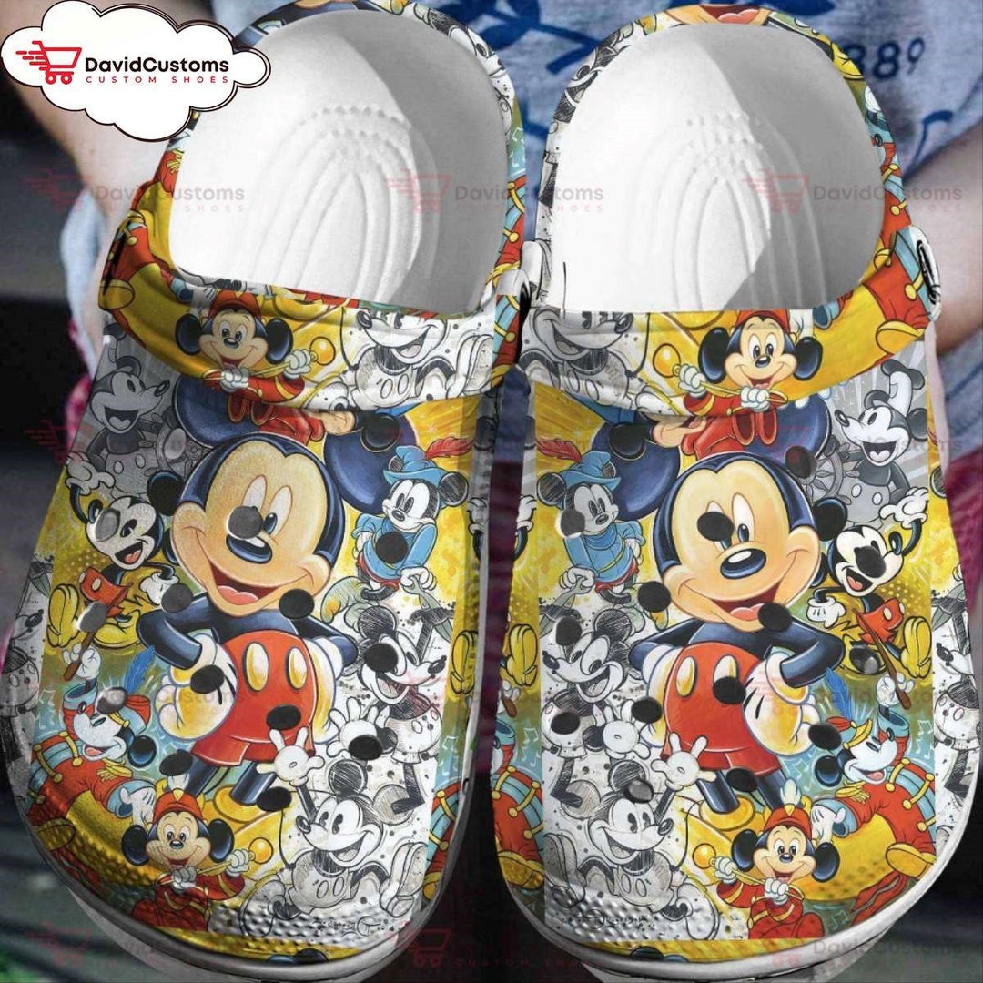 90 Years of Mickey Mouse 3D Clog Shoes ,custom Clogs, Personalized ...