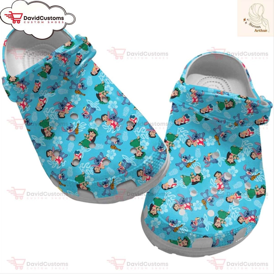 Cartoon Disney Stitch Clogs Lilo Animated Shoes Joyful Design ...