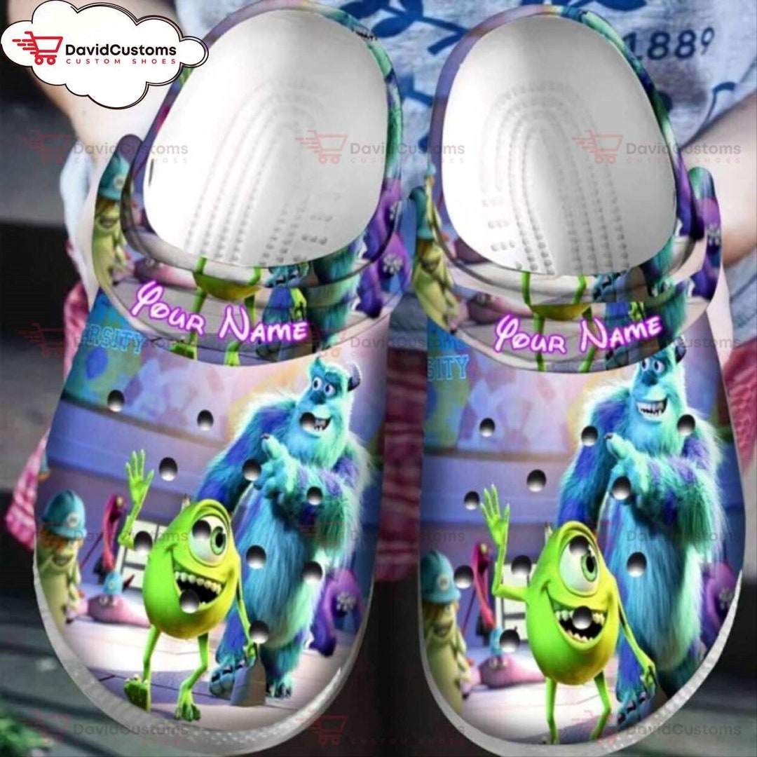 Disney Pixar Monsters Inc University Characters , Personalized Clogs ...