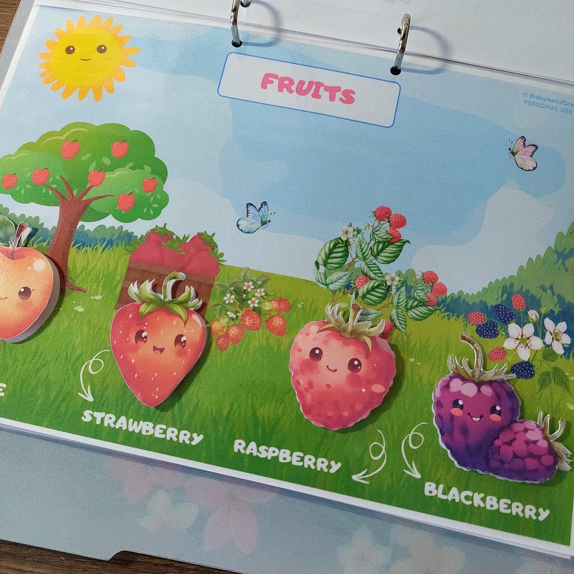Fruits & Vegetables Shadow Matching Busy Book – Montessori Learning ...