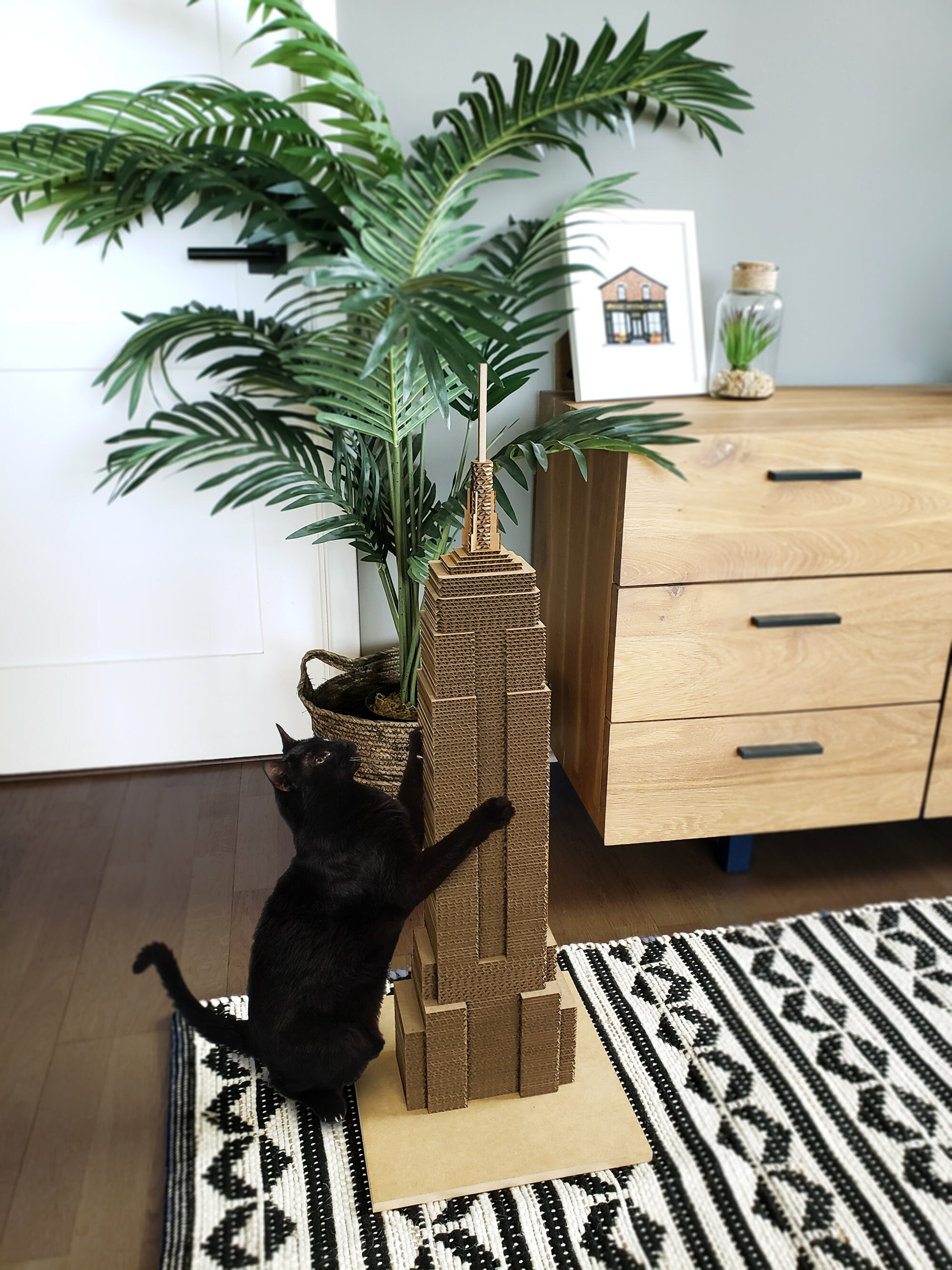 New York City Building Cat Scratching Post, Recycled Cardboard Cat ...