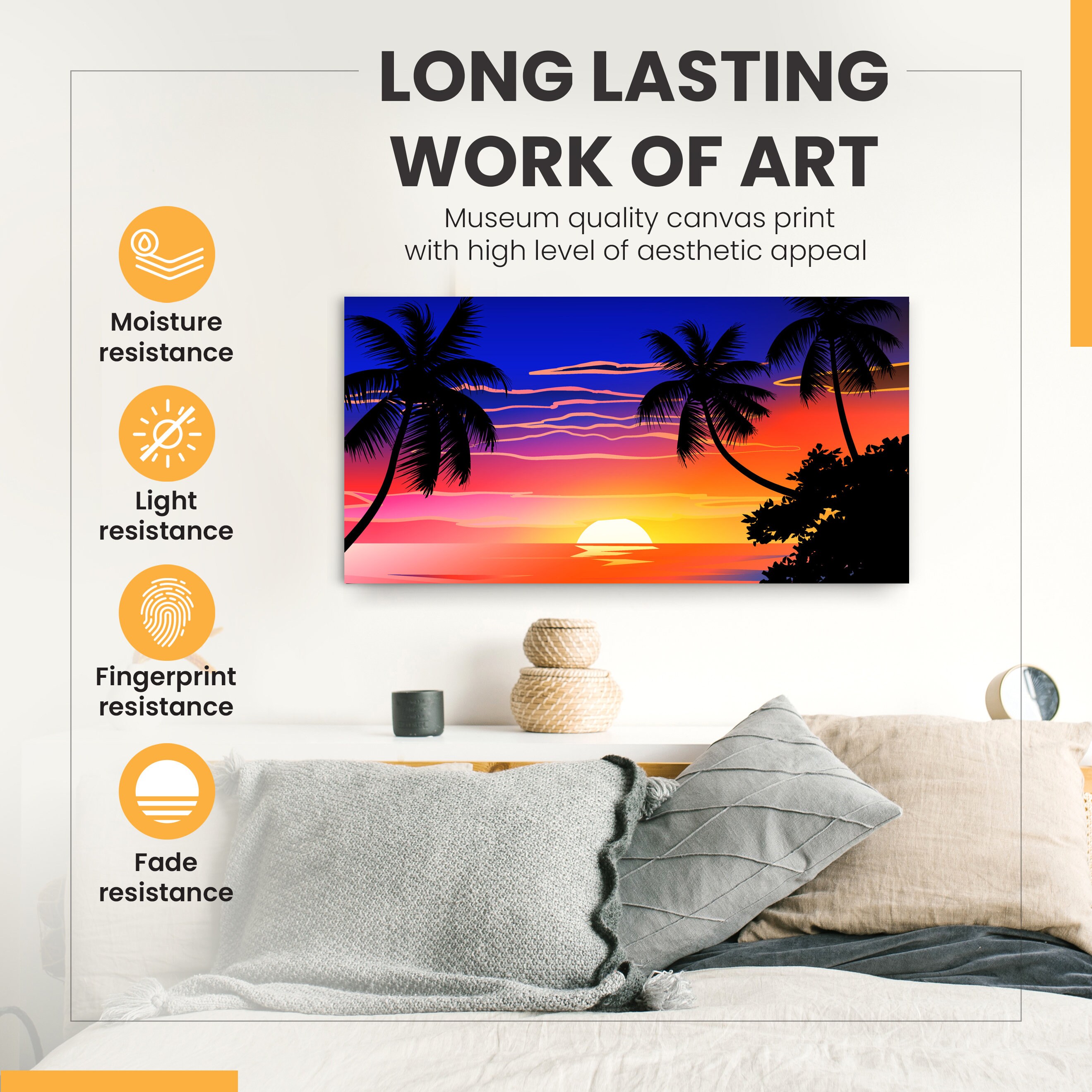 Sunset Canvas, Sunset Print, Sunset Poster, Photo Sunset Wall Art ...
