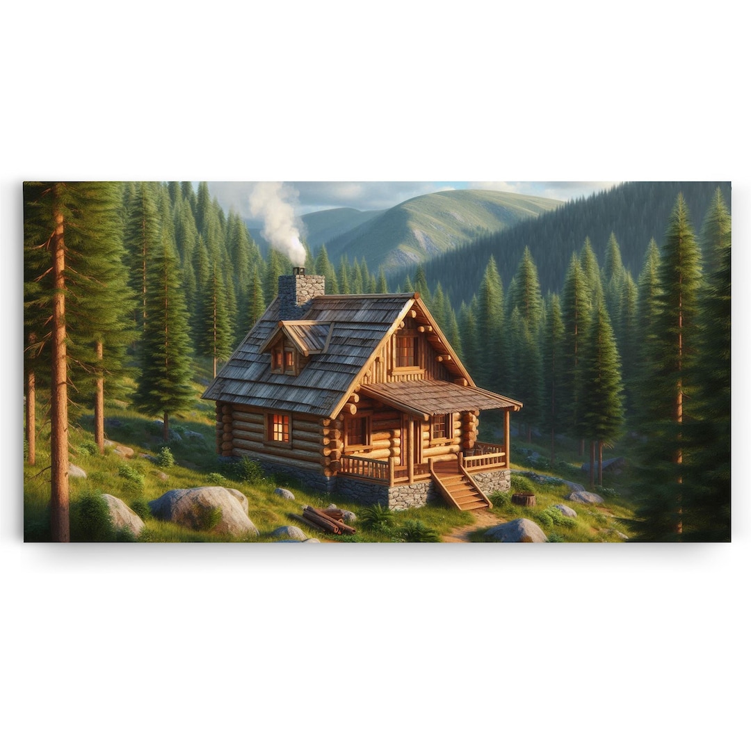 Above Couch Art - Homemaker Gift - Dream House - Mountain Cabin Art ...