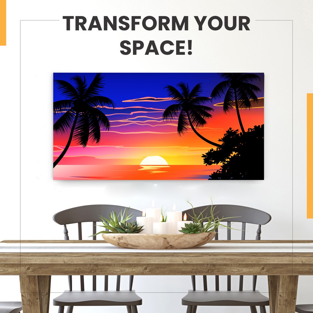 Sunset Canvas, Sunset Print, Sunset Poster, Photo Sunset Wall Art ...