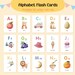 Color Alphabet Flashcards: ABC Learning Cards, Kids Room Art (PDF, JPG ...