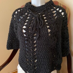 Black Goth Poncho - Etsy
