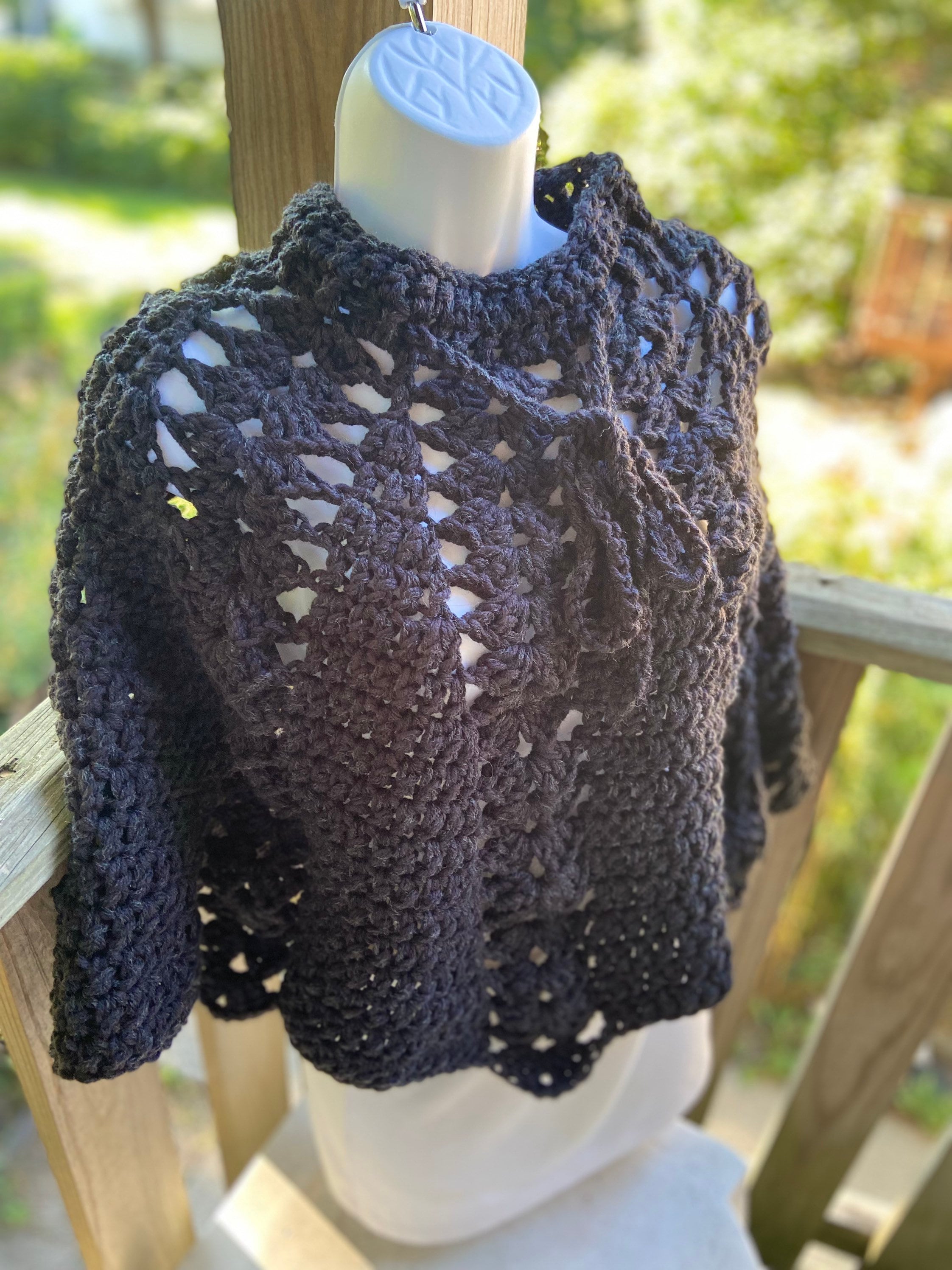 Black Goth Poncho - Etsy