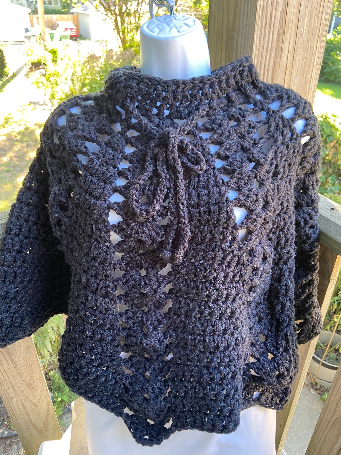 Black Goth Poncho - Etsy