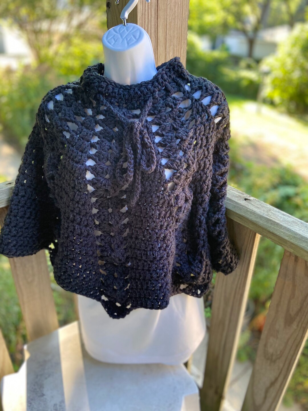 Black Goth Poncho - Etsy