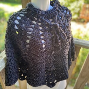 Black Goth Poncho - Etsy