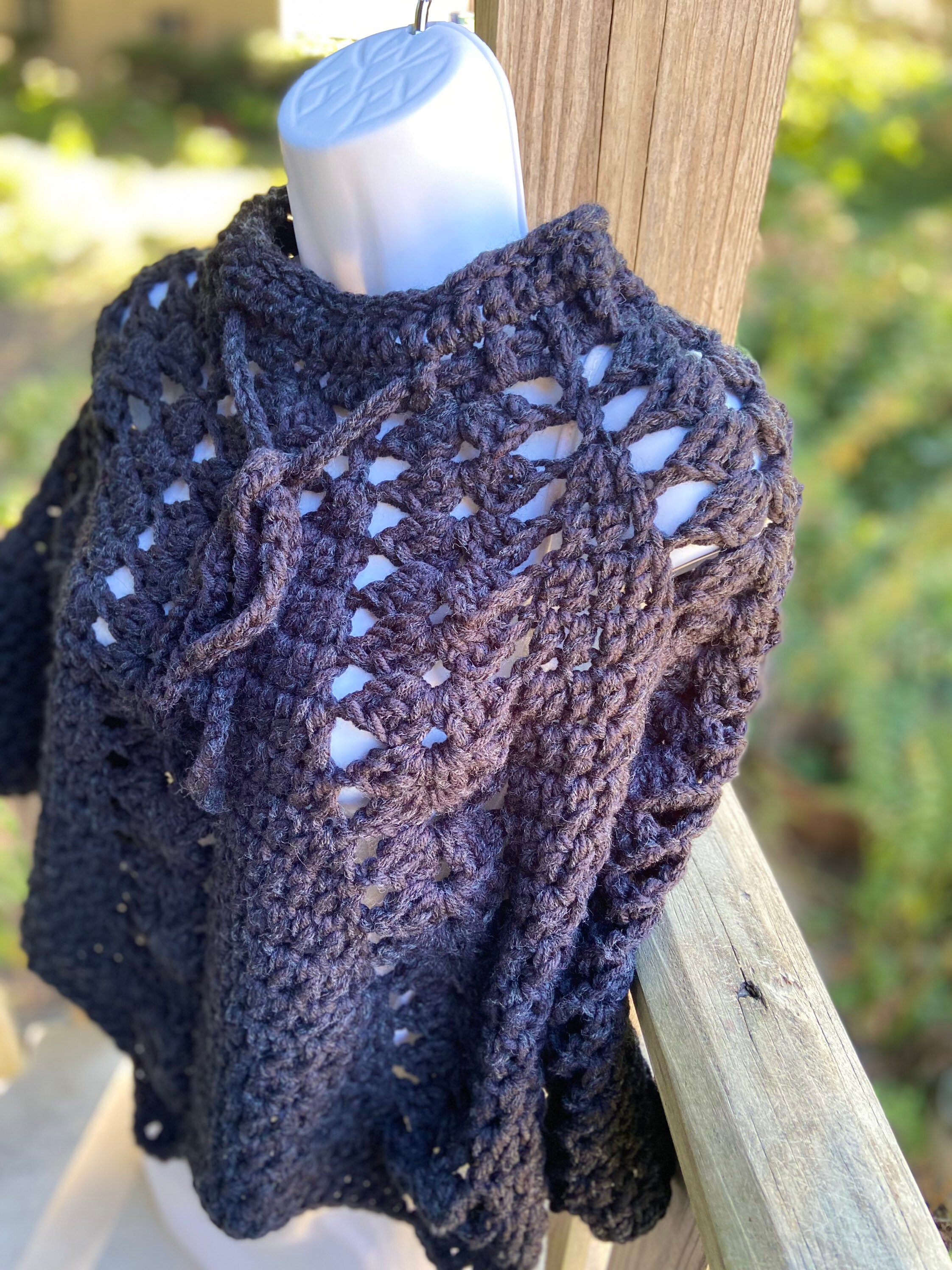 Black Goth Poncho - Etsy