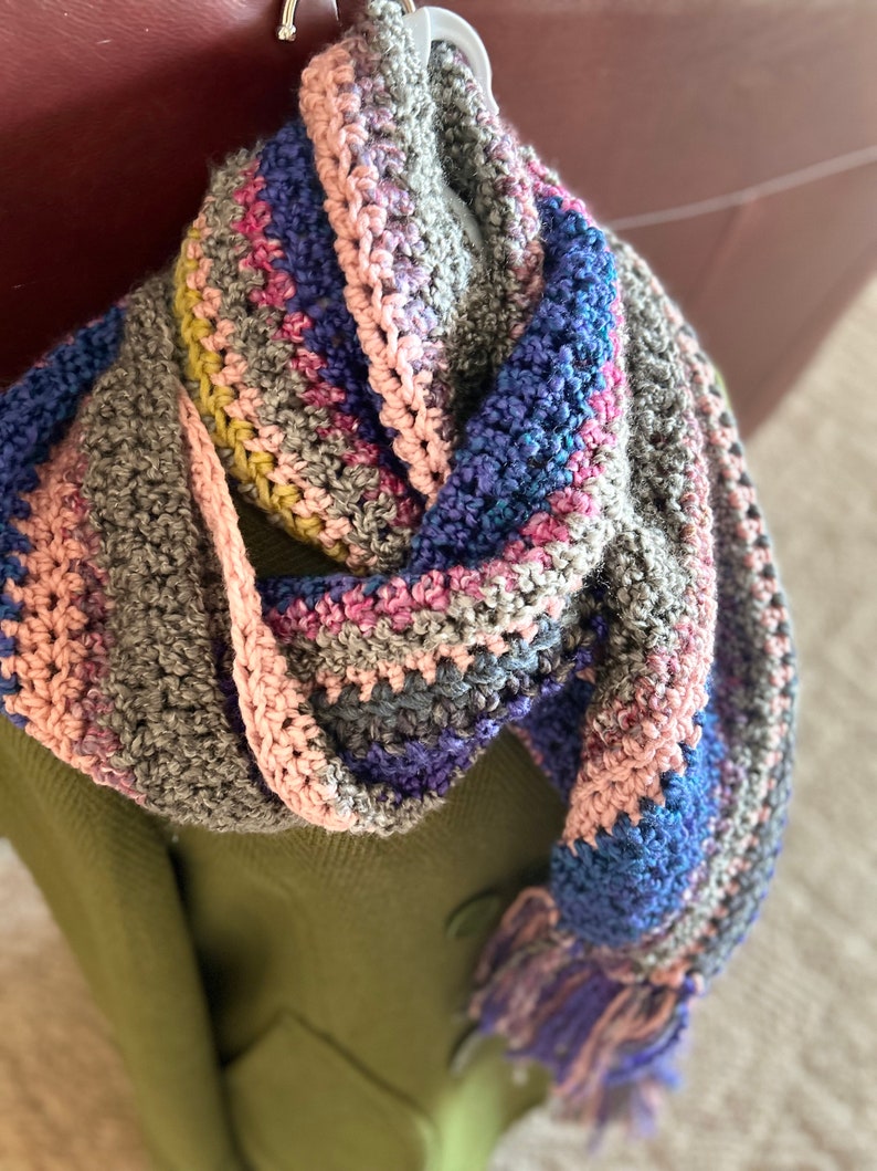 Extra Wide, Long and Soft Multi Colors Soft Scarf With Fringe - Etsy