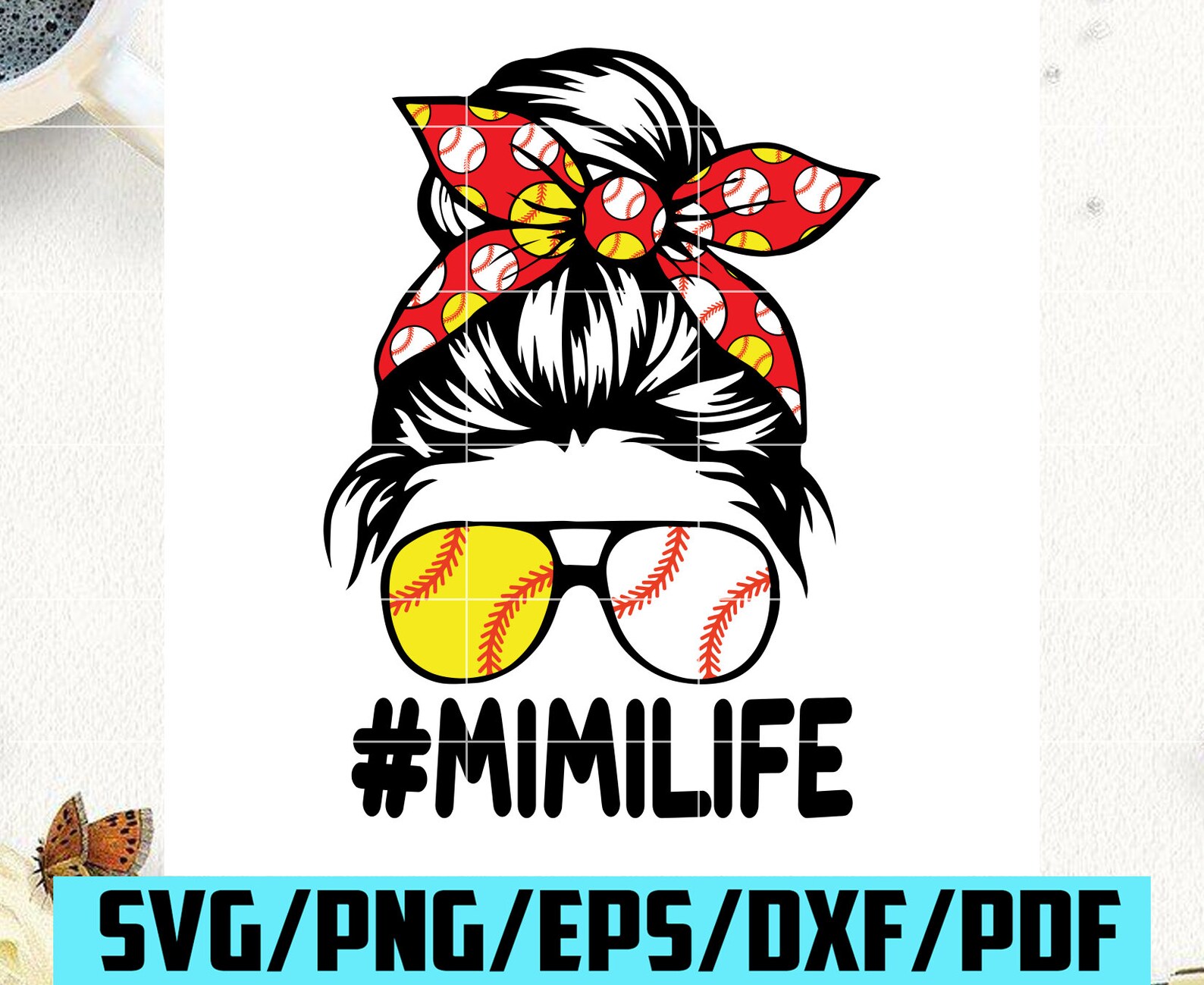 Baseball Mimi Life Svg Mimi Life Svg Mimi Svg Baseball Mimi | Etsy