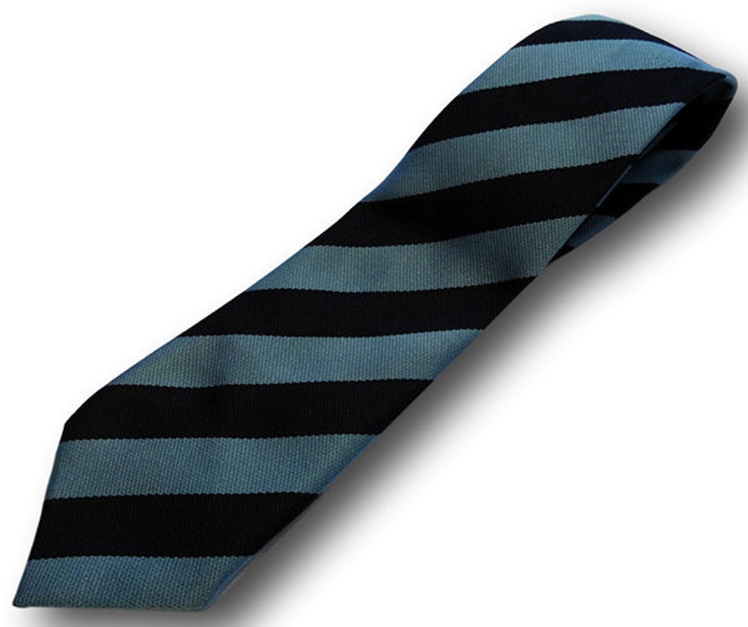 Navy & Saxe Blue Wide Stripe School Tie - Etsy