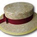 Girls / Ladies Straw Boater With Maroon Hat Band & Tails - Etsy