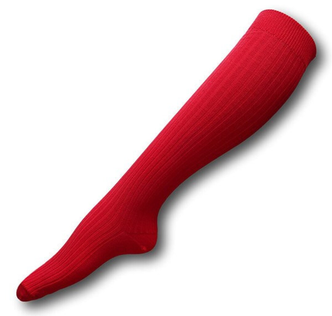 Ladies / Girls Knee Length Red Ribbed Socks - Etsy