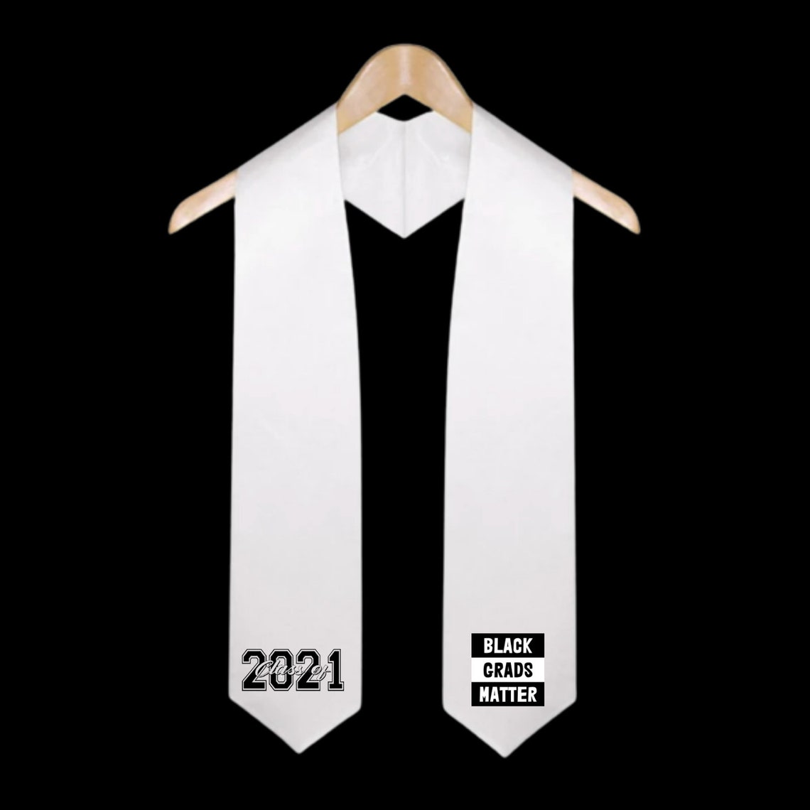 Custom 2021 Graduation Stole Satin Vinyl University College High School Sash Class Of 2021